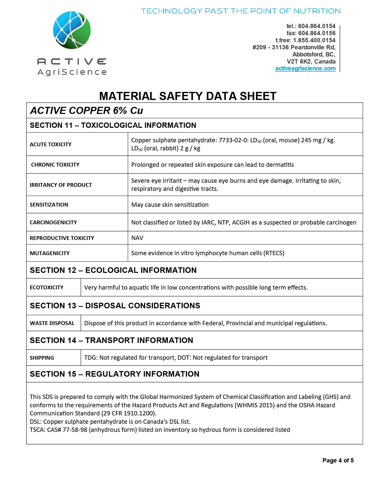 Active Copper™ | Active AgriScience