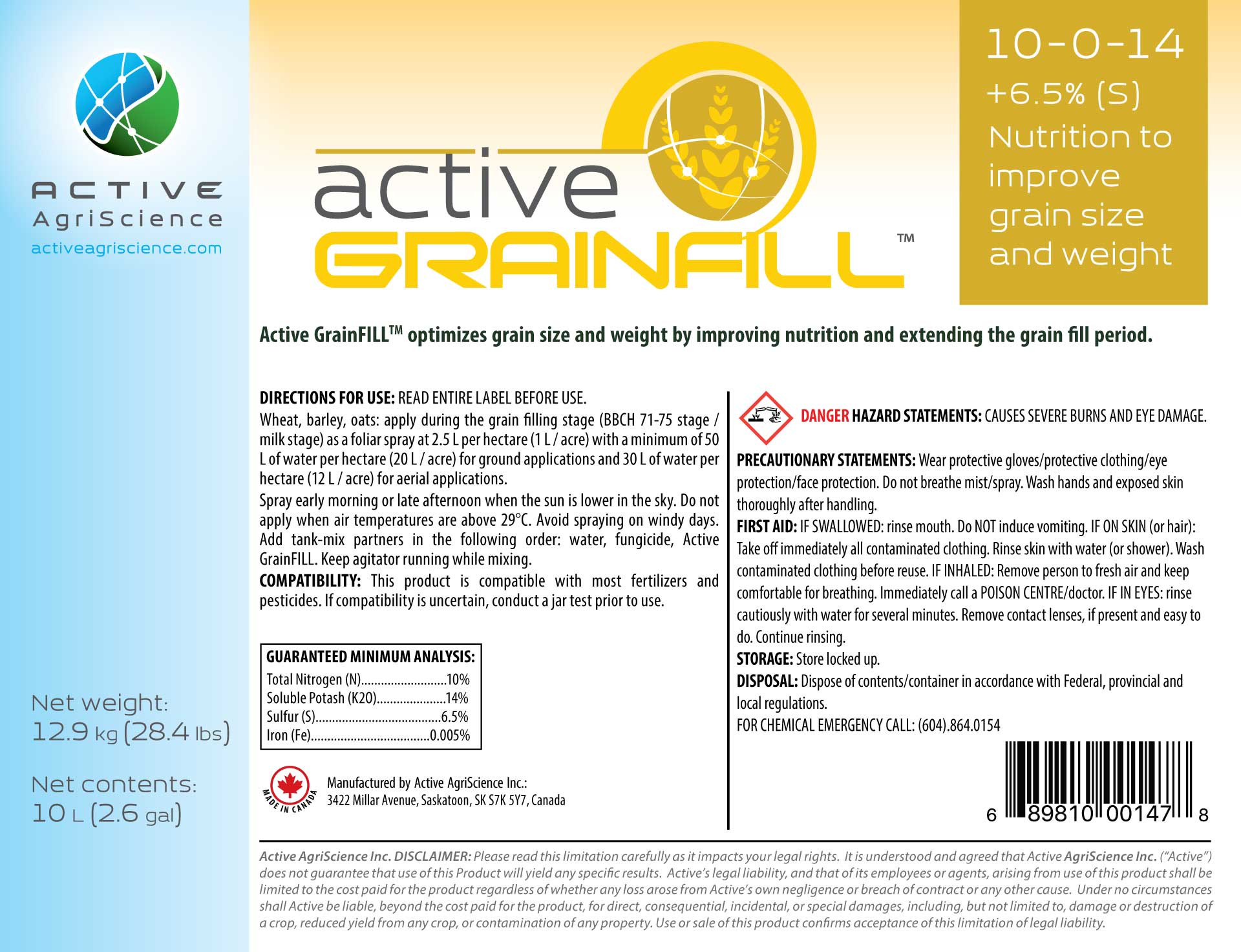 Active GrainFILL™ | Active AgriScience